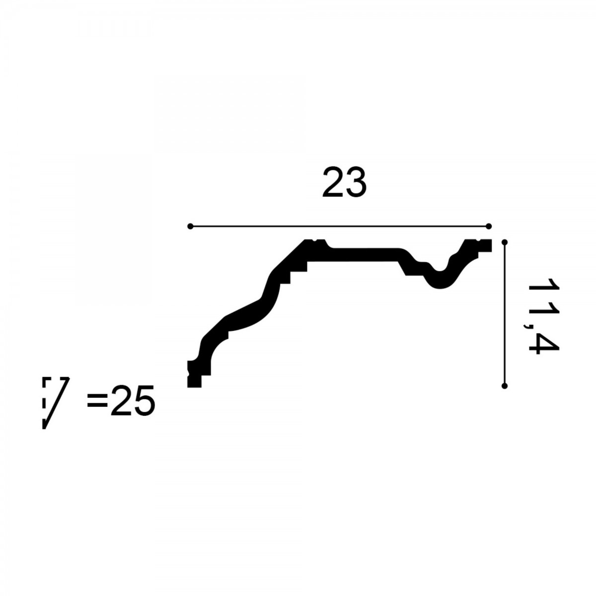 Listwa sufitowa C332 | 200 x 11,4 x 23 cm | Orac Decor | Styl sklep
